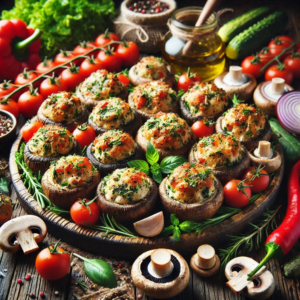 Gefüllte Champignons Als Hauptgericht